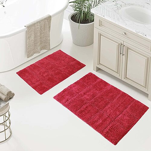 Click here for SUPERIOR Cotton Checkers 2-Pc Bath Bath Rug  One S... prices