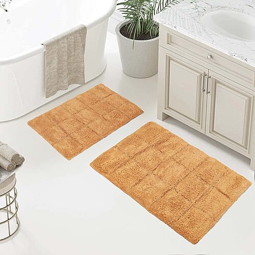 Click here for SUPERIOR Cotton Checkers 2-Pc Bath Bath Rug  One S... prices