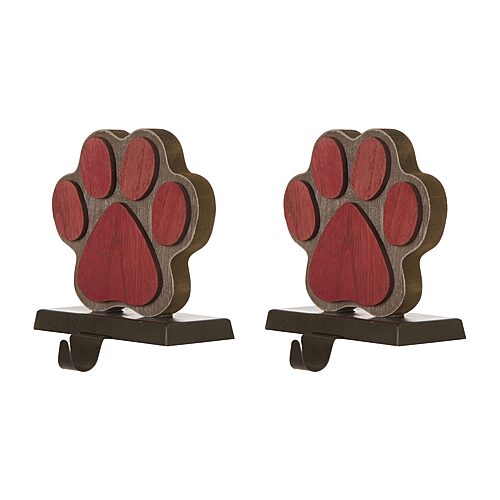Click here for Glitzhome 6.5 Paw Christmas Stocking Holder - Set... prices