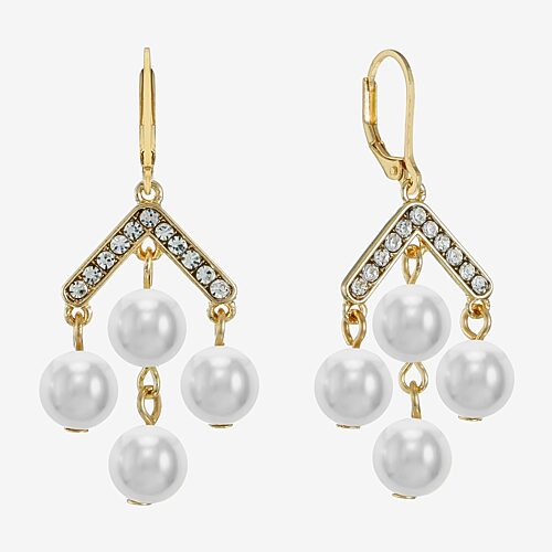 Click here for Monet Jewelry Womens Simulated Pearl Chandelier Ea... prices