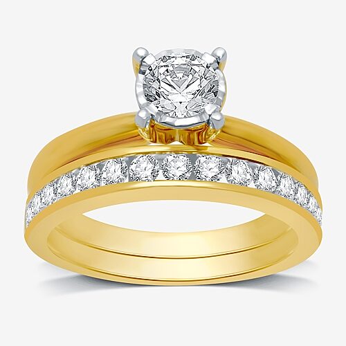 Click here for 1 CT. T.W. Natural Diamond Round Solitaire Bridal... prices