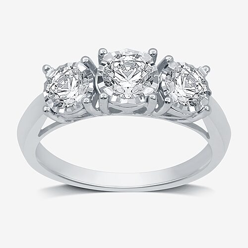 Click here for Love Lives Forever 1 CT.T.W. Natural Diamond 3-Sto... prices