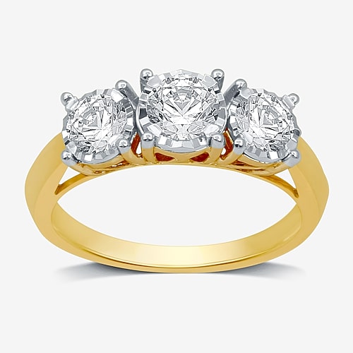Click here for Love Lives Forever 1 CT.T.W. Natural Diamond 3-Sto... prices