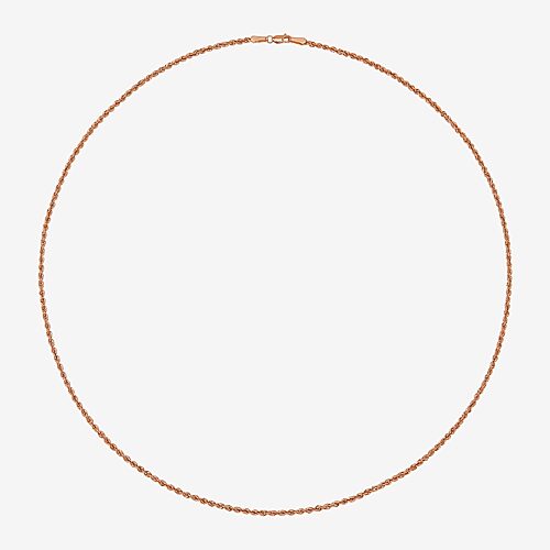 Click here for Unisex Adult 10K Rose Gold 18 Inch Rope Chain Neck... prices