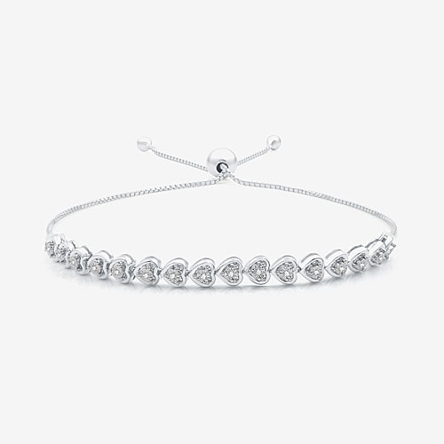 Click here for Womens 1/10 CT. T.W. Natural White Diamond Sterlin... prices