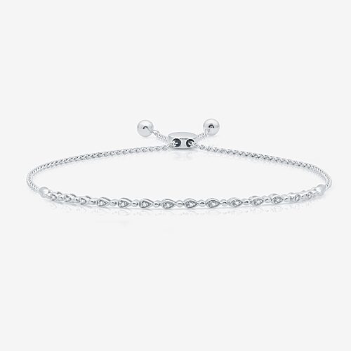 Click here for Womens 1/10 CT. T.W. Natural White Diamond Sterlin... prices