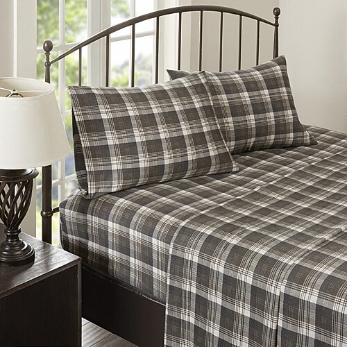 Click here for Woolrich Flannel Cotton Sheet Set  One Size  Brown prices