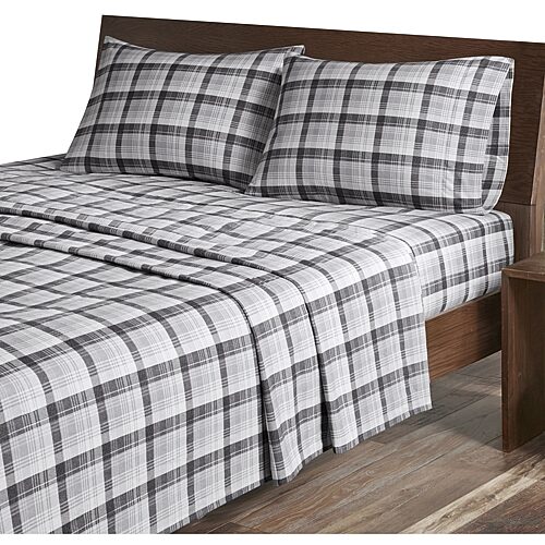 Click here for Woolrich Flannel Cotton Sheet Set  One Size  Gray prices