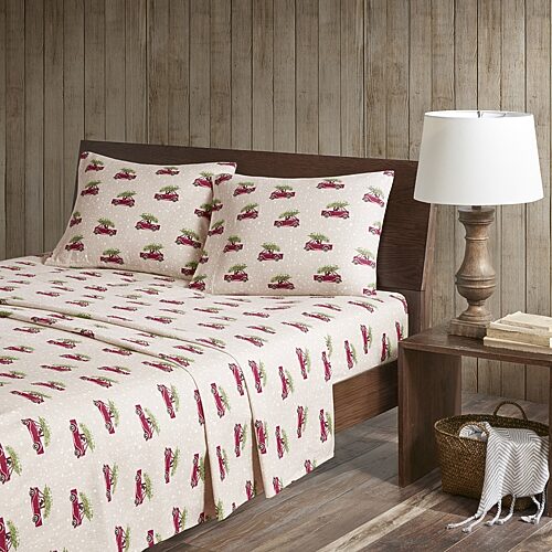 Click here for Woolrich Flannel Cotton Sheet Set  One Size  Beige prices