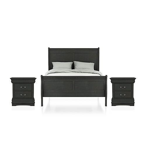 Click here for Lihte 3 Piece Wooden Bedroom Set  One Size  Gray prices