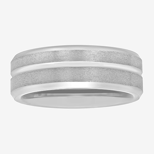 Click here for Mens 8MM Tungsten Wedding Band  10  White prices