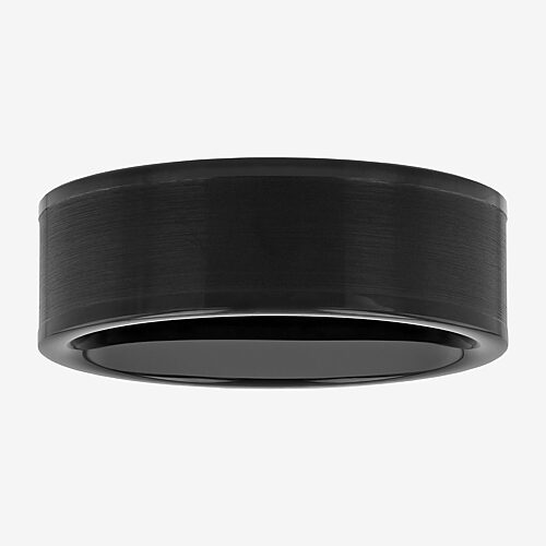Click here for Mens 8MM Tungsten Wedding Band  7  Black prices