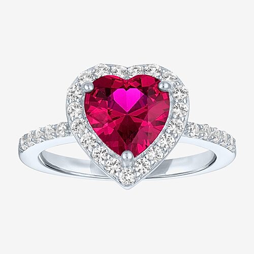 Click here for Womens Lab Created Red Ruby Sterling Silver Heart... prices