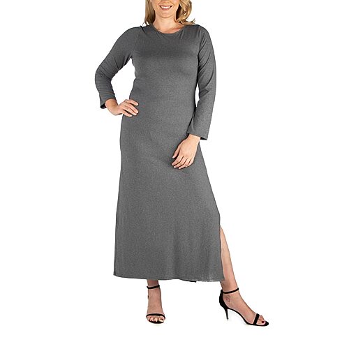 Click here for 24seven Comfort Apparel Womens Plus Round Neck Lon... prices