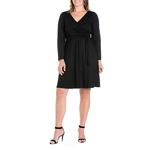 Click here for 24seven Comfort Apparel Womens Plus V Neck Long Sl... prices