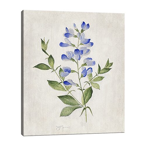 Blue Botanical II Canvas Art  One Size  Blue
