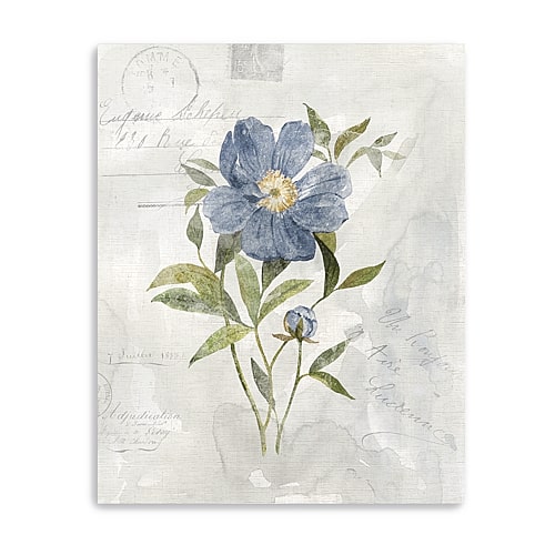 Click here for Lumaprints Blue Linen Peony Canvas Art  One Size... prices