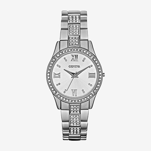 Click here for Womens Crystal-Accent Bracelet Watch  One Size  Gr... prices