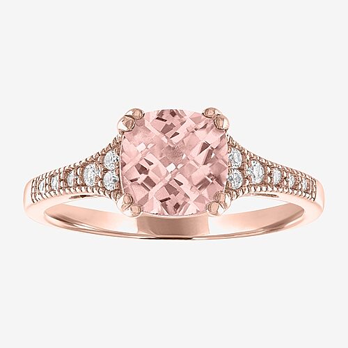 Click here for Gemstone 14K Gold Over Silver Cushion Cocktail Rin... prices