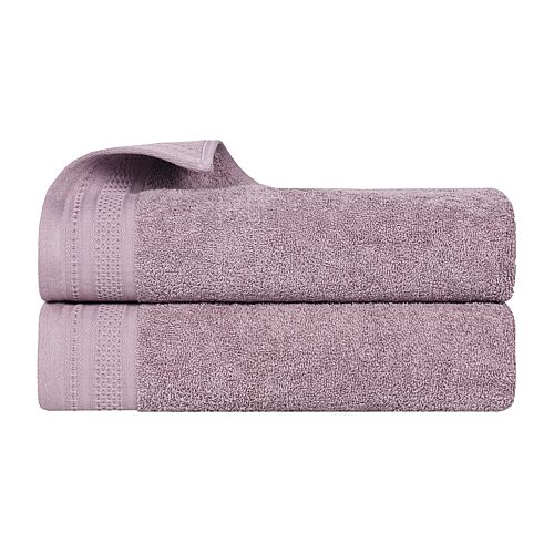 SUPERIOR Honeycomb Collection | 100 Combed Cotton 2-pc. Bath Sheet  One Size  Gray
