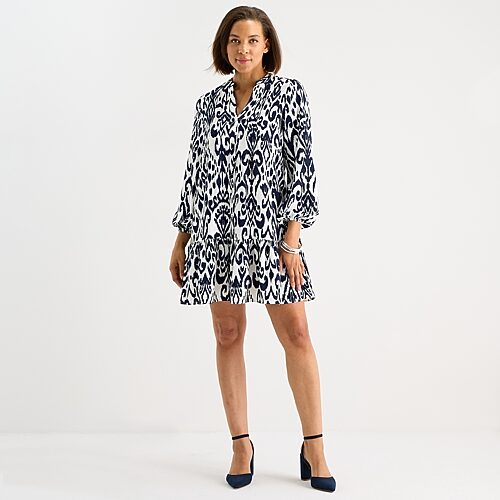 Click here for Be by CHETTA B Womens V Neck Long Sleeve Abstract... prices