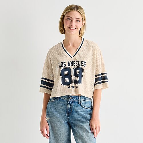Click here for Forever 21 Womens Juniors V Neck Short Sleeve Jers... prices