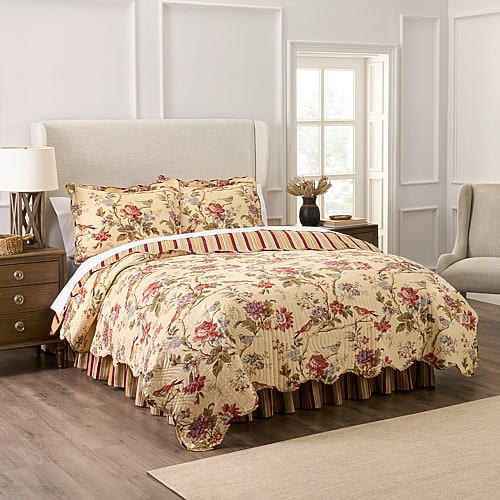 Click here for Waverly Charleston Chirp Cotton Quilt Sets prices