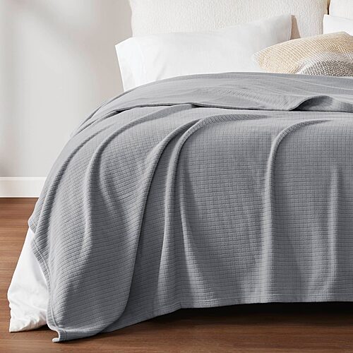 Click here for Madison Park Microfleece Blanket  Twin - Grey prices