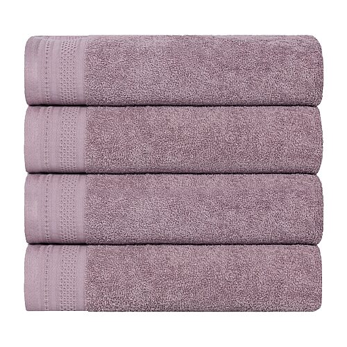 SUPERIOR Honeycomb Collection | 100 Combed Cotton 4-pc. Quick Dry Bath Towel  One Size  Gray