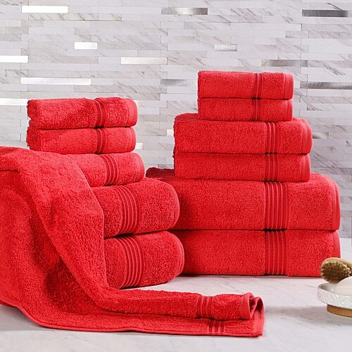 Click here for Superior Egyptian Cotton 12-Pc. Towel Set - Red prices
