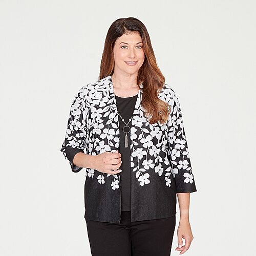 Click here for Alfred Dunner Barcelona Womens Round Neck 3/4 Slee... prices