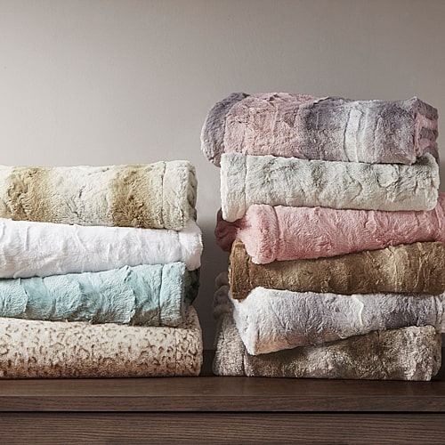 Click here for Madison Park Zuri Faux-Fur Throw  50 x 60 - Snow L... prices