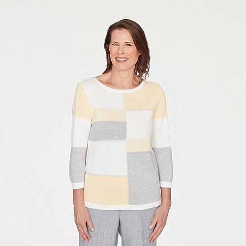 Click here for Alfred Dunner Al Fresco Womens Crew Neck 3/4 Sleev... prices