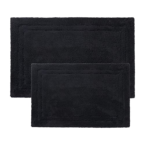 Click here for SUPERIOR Solid Cotton 2-Pc Bath Rug  One Size  Bla... prices