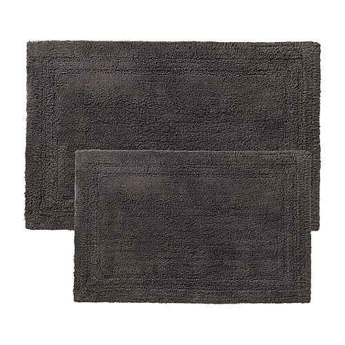 Click here for SUPERIOR Solid Cotton 2-Pc Bath Rug  One Size  Bla... prices