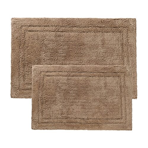 Click here for SUPERIOR Solid Cotton 2-Pc Bath Rug  One Size  Whi... prices