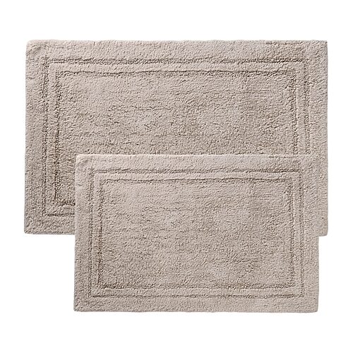 Click here for SUPERIOR Solid Cotton 2-Pc Bath Rug  One Size  Whi... prices