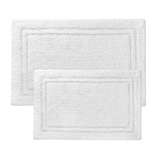 Click here for SUPERIOR Solid Cotton 2-Pc Bath Rug  One Size  Whi... prices