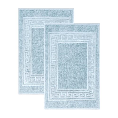 Click here for SUPERIOR Cotton 2-Pc Bath Mat  One Size  Blue prices