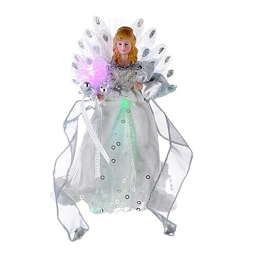 Click here for Kurt Adler 12 Fiber-Optic White and Silver Angel L... prices