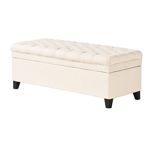 Click here for Juliana Tufted Upholstered Ottoman  One Size  Beig... prices