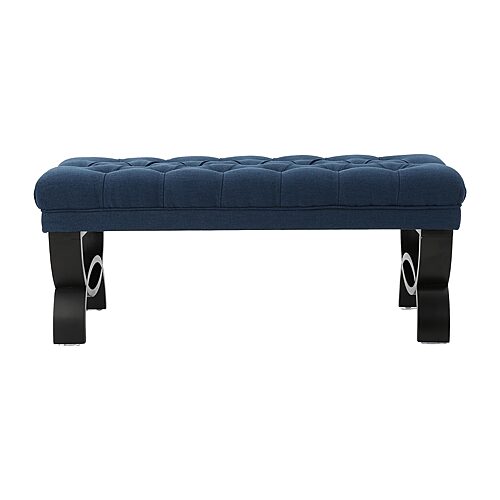 Click here for Scarlett Upholstered Tufted Bench  One Size  Blue prices