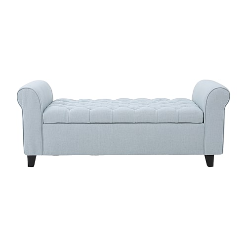 Click here for Keiko Upholstered Tufted Bench  One Size  Blue prices
