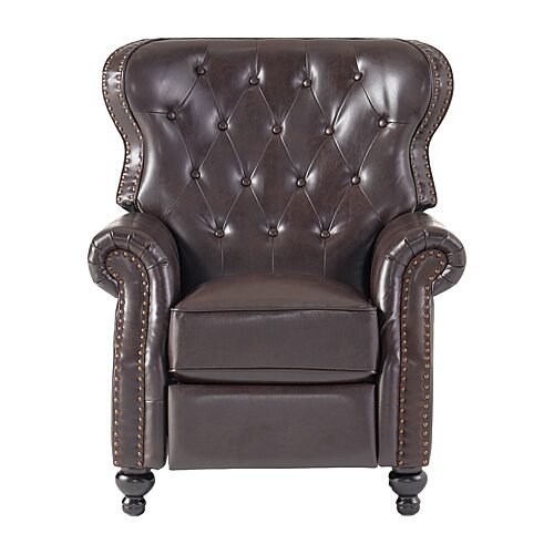 Click here for Walder Tufted Roll-Arm Recliner  One Size  Brown prices