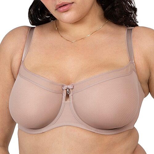 Click here for Curvy Couture Sheer Mesh Unlined Balconette-1611... prices