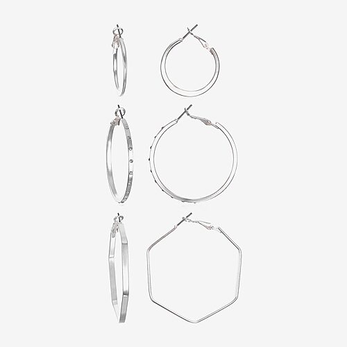 Click here for Bijoux Bar Delicates Silver Tone Womens Glass 3 Pa... prices