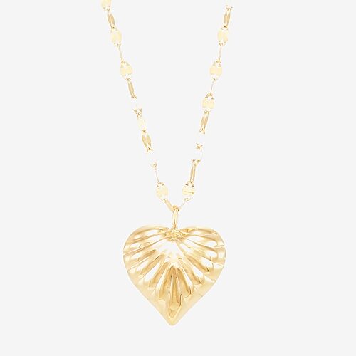 Click here for Womens 10K Gold Heart 18 Inch Pendant Necklace  On... prices