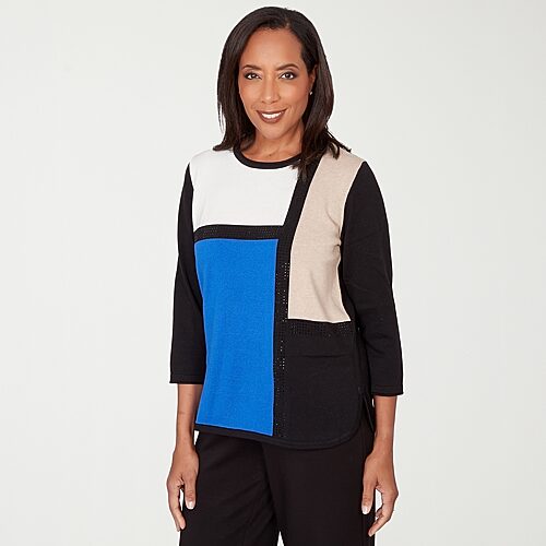 Click here for Alfred Dunner Barcelona Womens Crew Neck 3/4 Sleev... prices