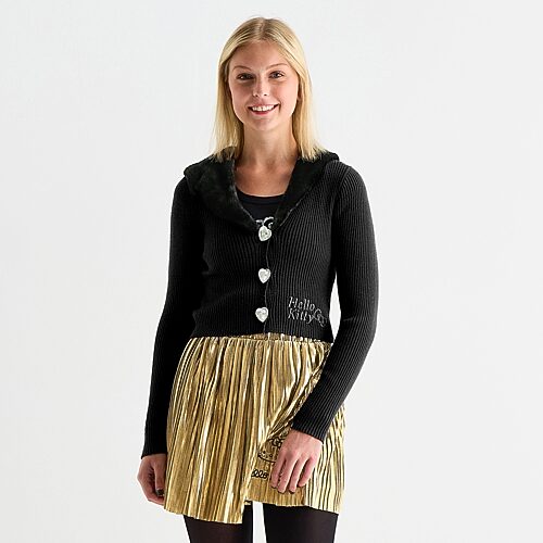 Click here for Juniors Girls Night Out Fur Trim Womens V Neck Lon... prices