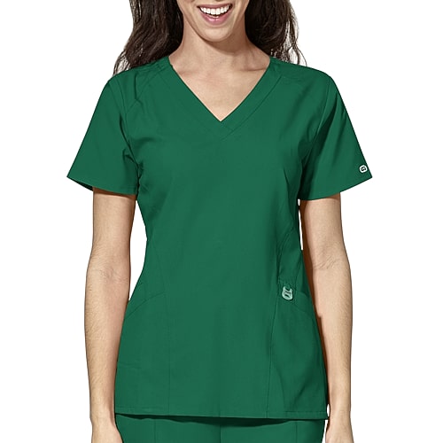 Click here for Wink Womens W123 Stylized V-Neck Scrub Top - Hunte... prices